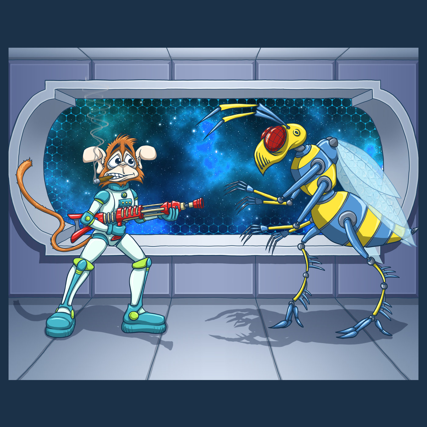 Monkey Vs Wasp by Megan Douglas at Coroflot.com