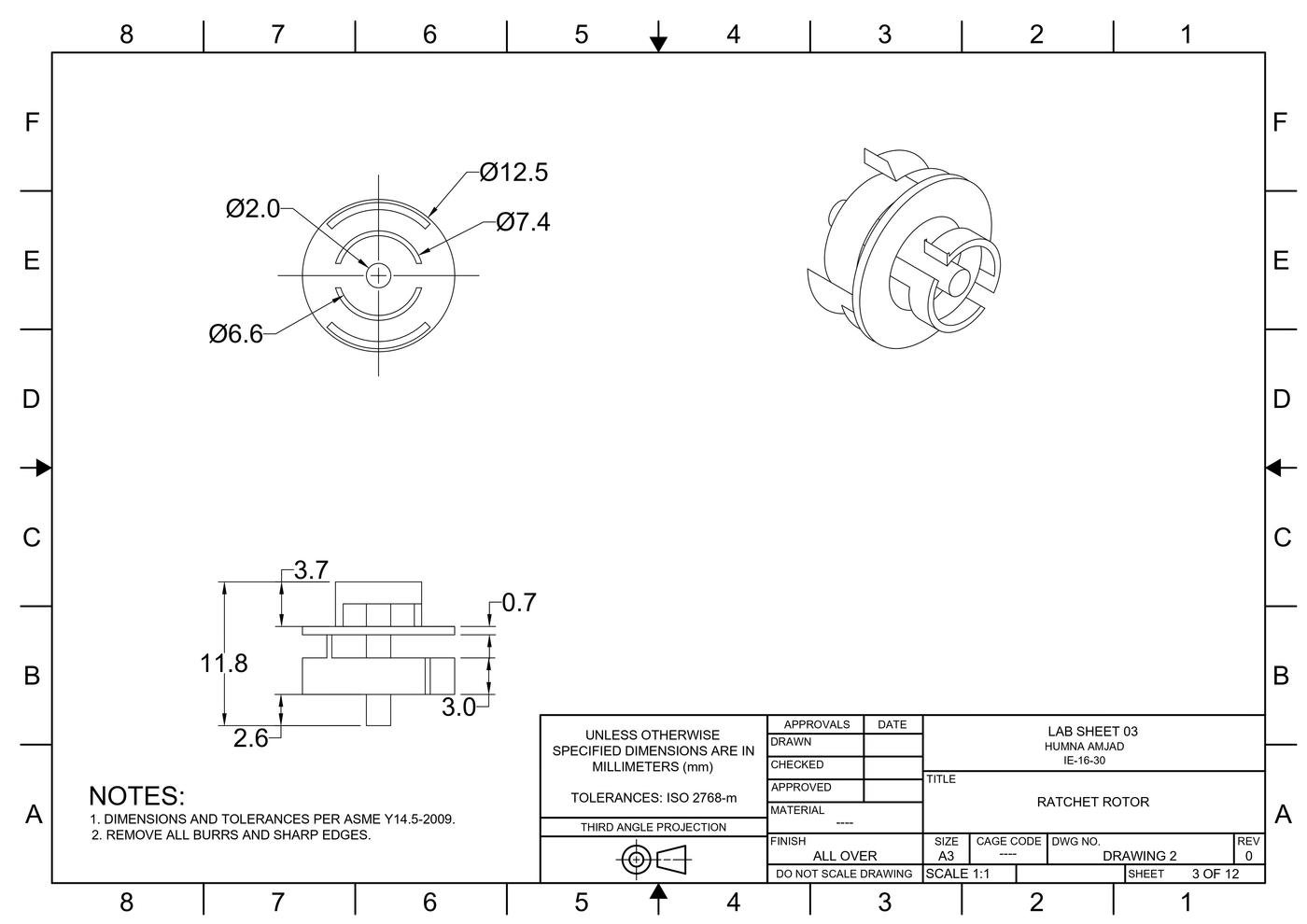 Detailed Assembly Drawing of Insulin Pen by Humna Amjad at Coroflot.com