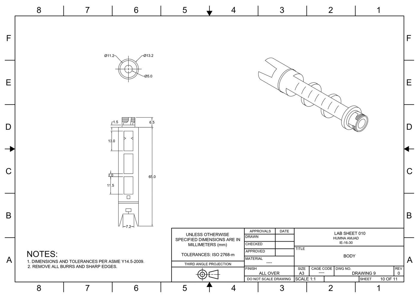 Detailed Assembly Drawing of Insulin Pen by Humna Amjad at Coroflot.com