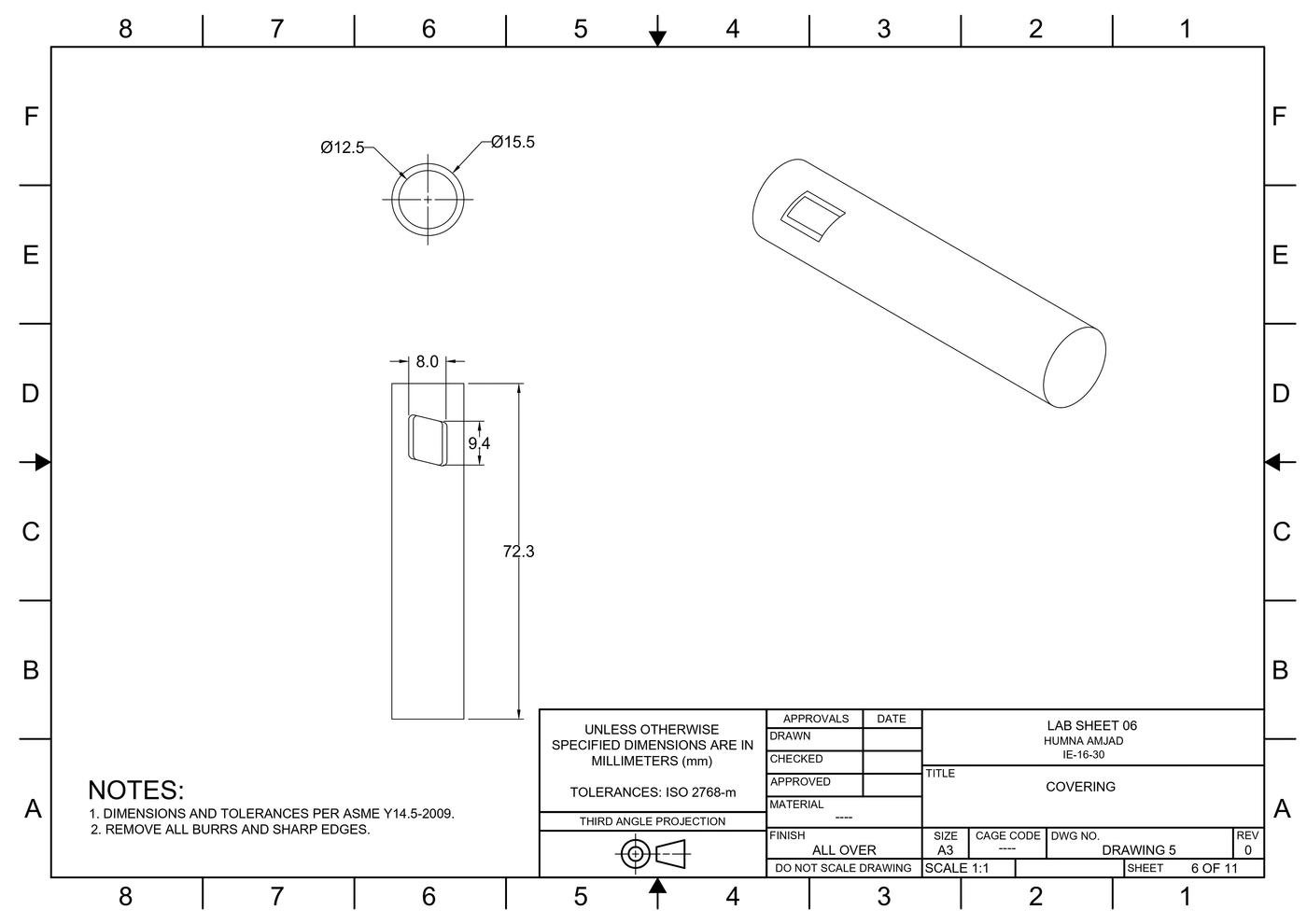 Detailed Assembly Drawing of Insulin Pen by Humna Amjad at Coroflot.com