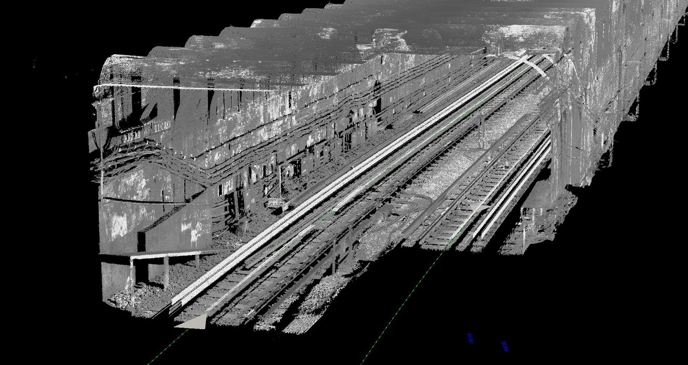 Parametric Scan To Bim Laser Scanning Kinematic Gauging Clearoute Amberg Trolley Data By