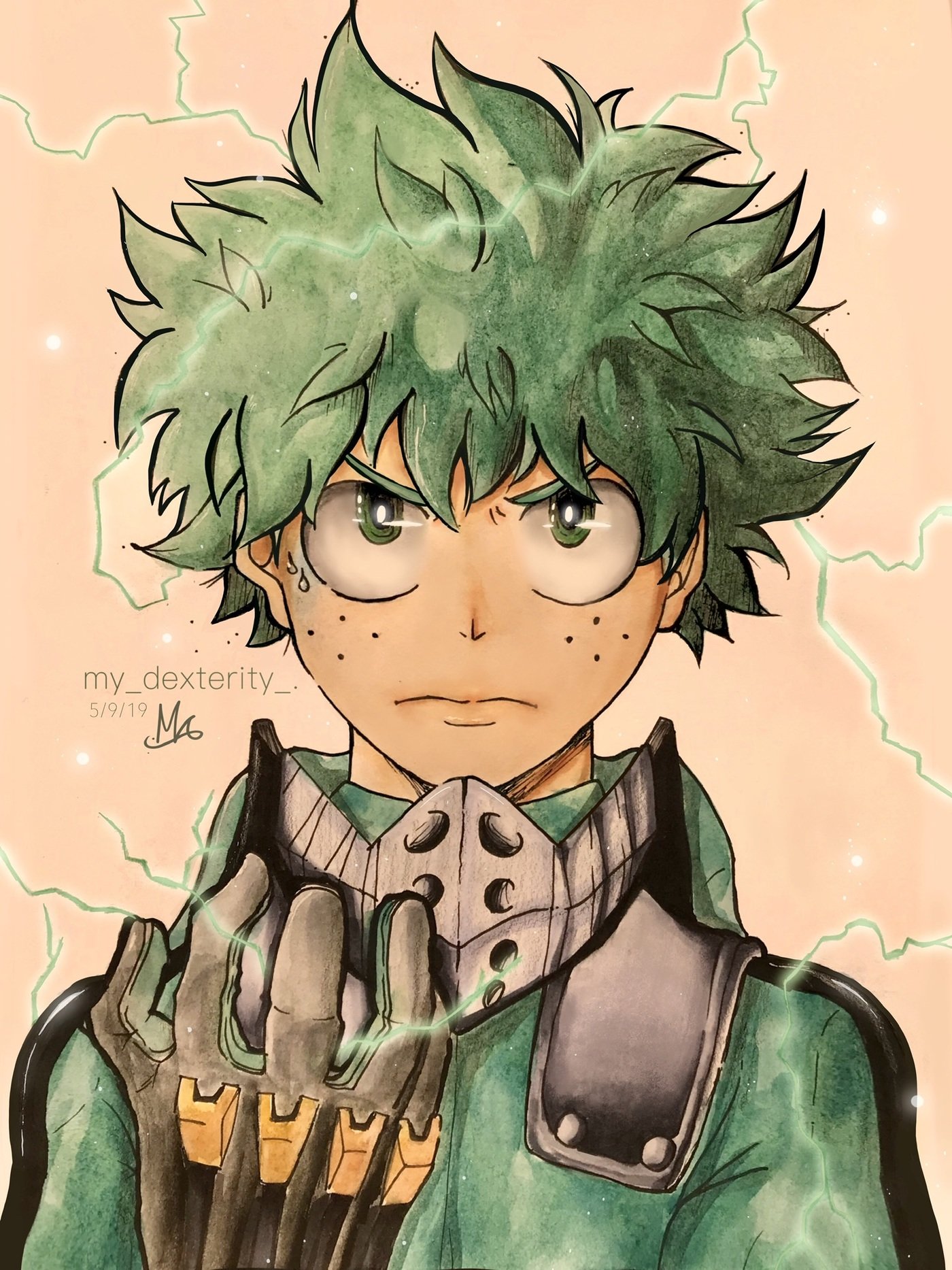 Fanart of anime character Midoria from MY HER ACADEMIA by Mohib Khurram ...