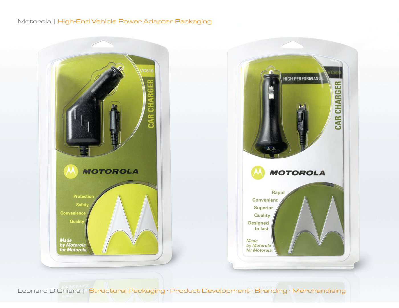 Motorola High-End Vehicle Power Adapter Packaging by Lenny DiChiara at ...