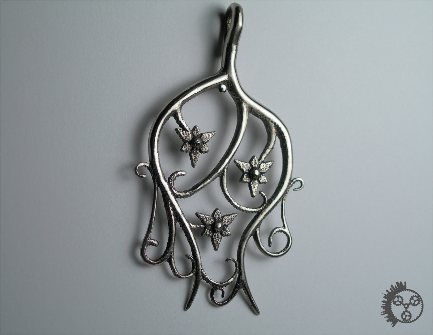Tendril Pendant | 3D Printed Stainless by Noah Beasley at Coroflot.com