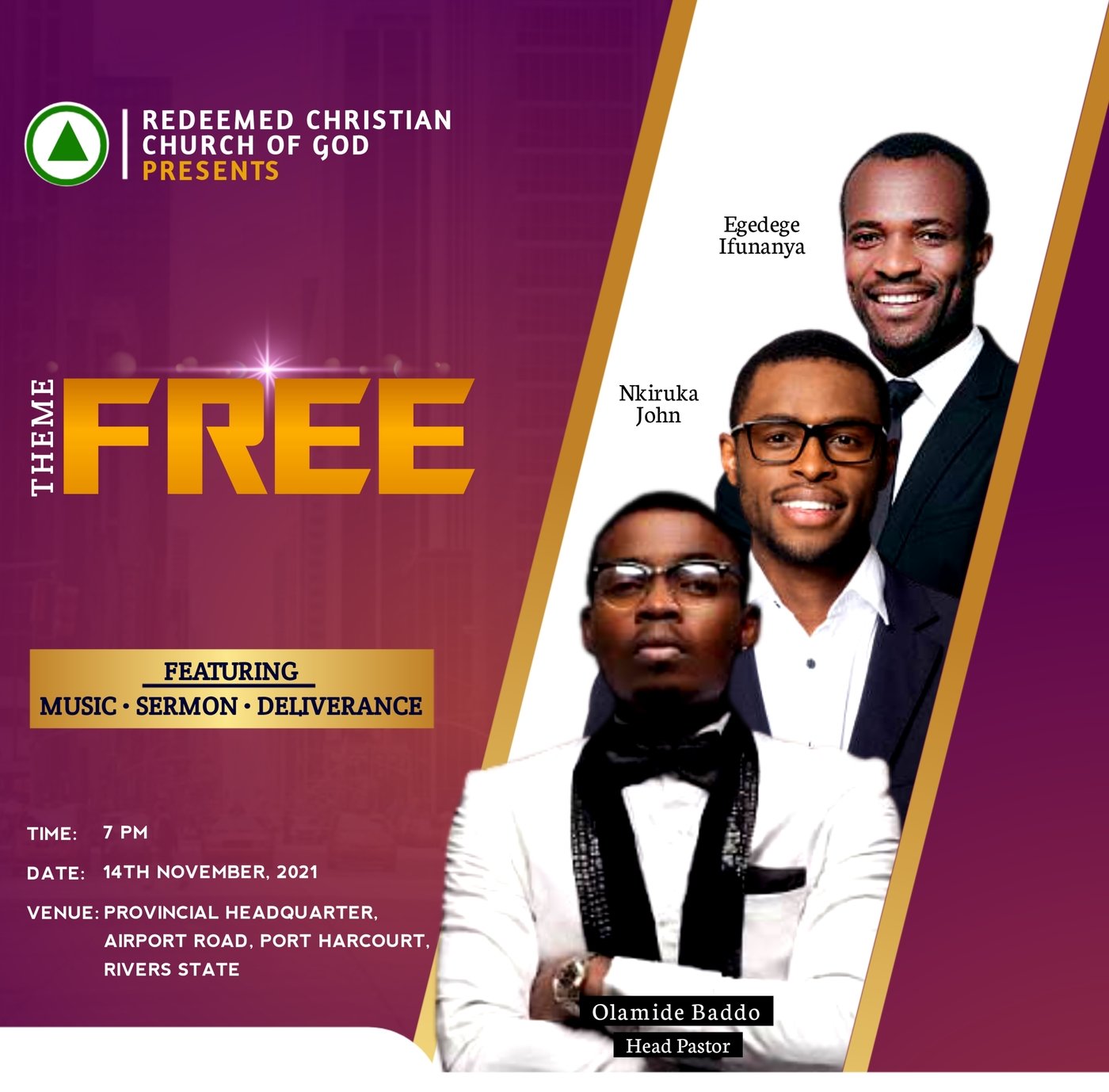 Fictional flyer for RCCG by Amarachi Christopher at Coroflot.com