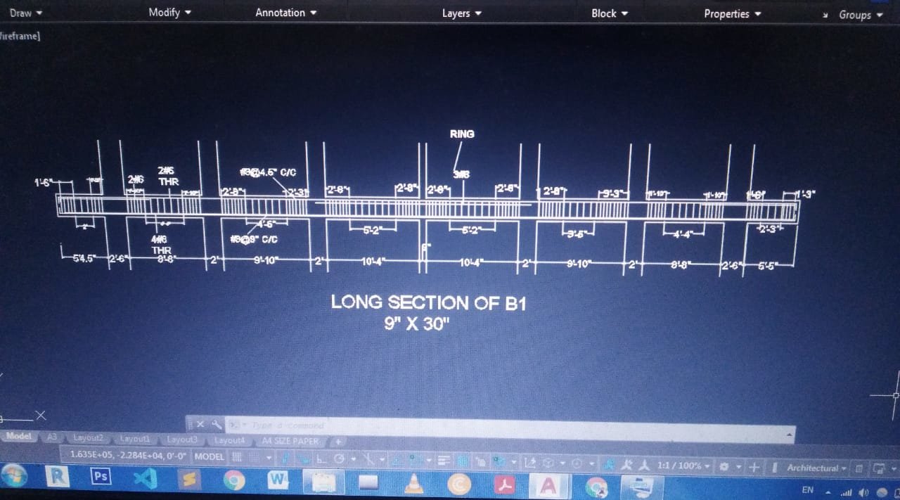 Detail drawing of Beam Long section by Arslan Tahir at Coroflot.com