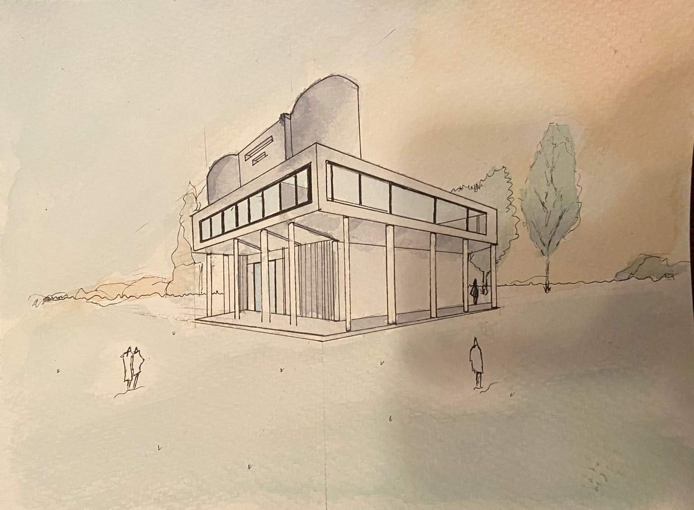 LE CORBUSIER VILLA SAVOYE SKETCH-2021 by mazenef dogan at Coroflot.com