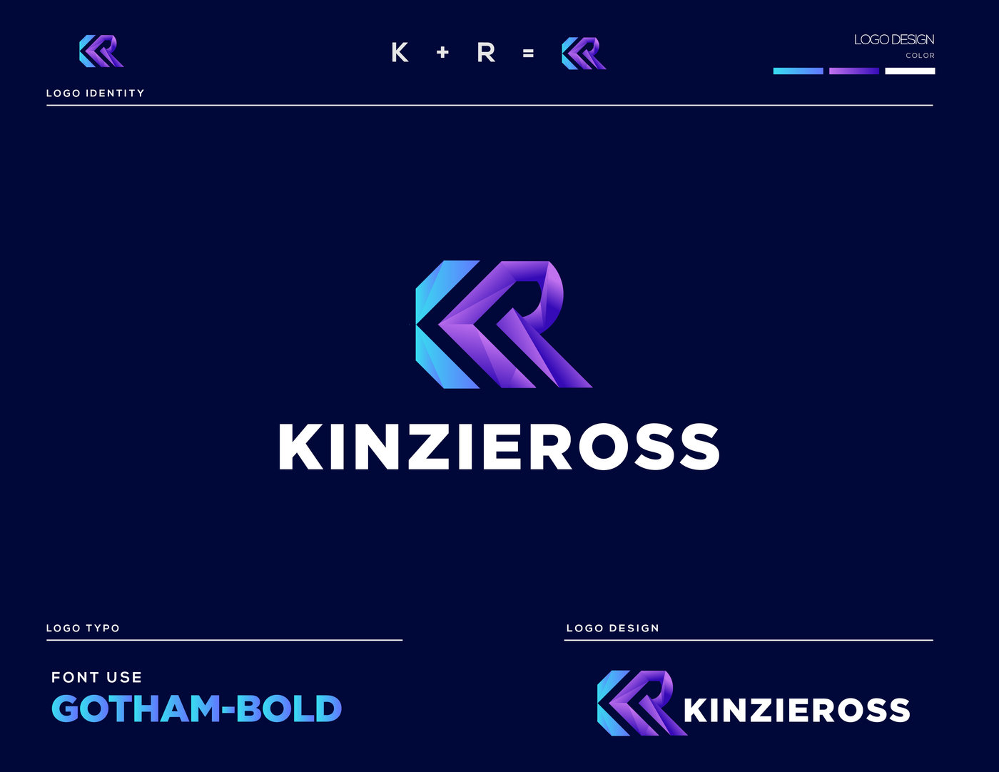 K R logo | colorful logo | logo presentation by Ali Haider at Coroflot.com