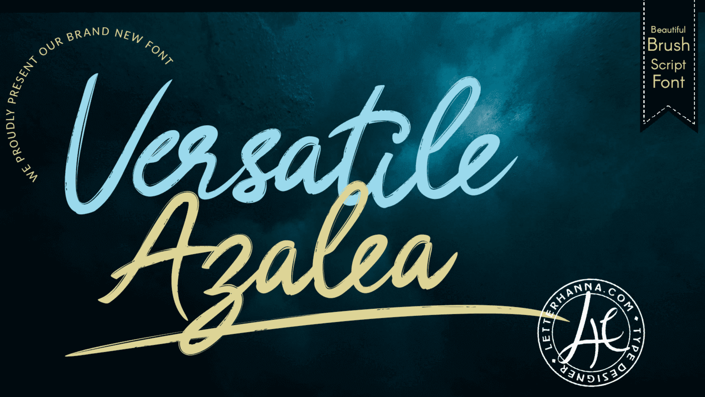Versatile Azalea Brush Font by Rinaldo Hasibuan at Coroflot.com