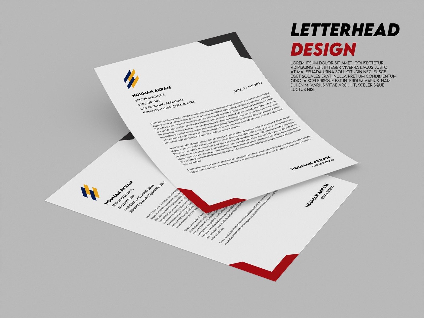 Letterhead Design | Corporate by Nouman Akram at Coroflot.com