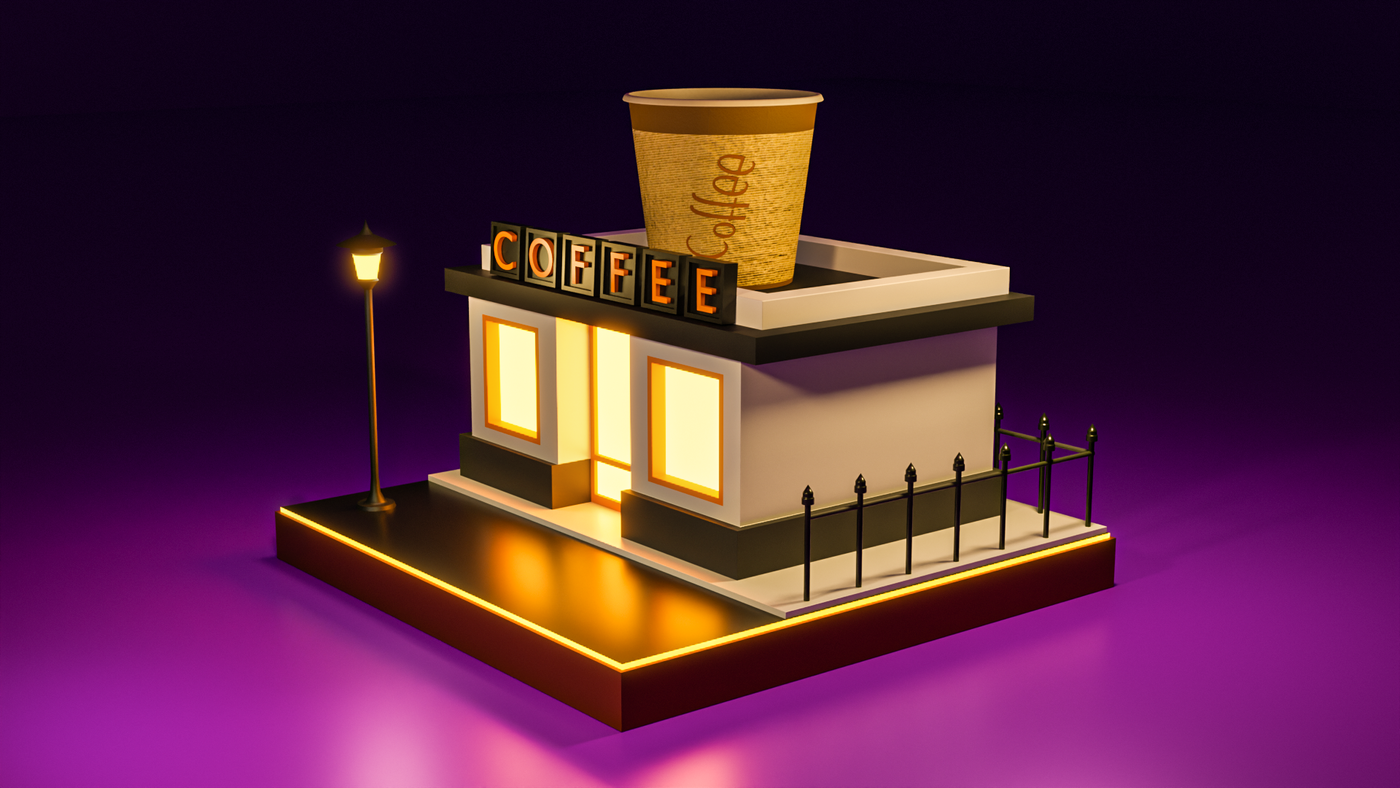 Coffee Shop – 3D Environment Design by Adeel Afzal at Coroflot.com