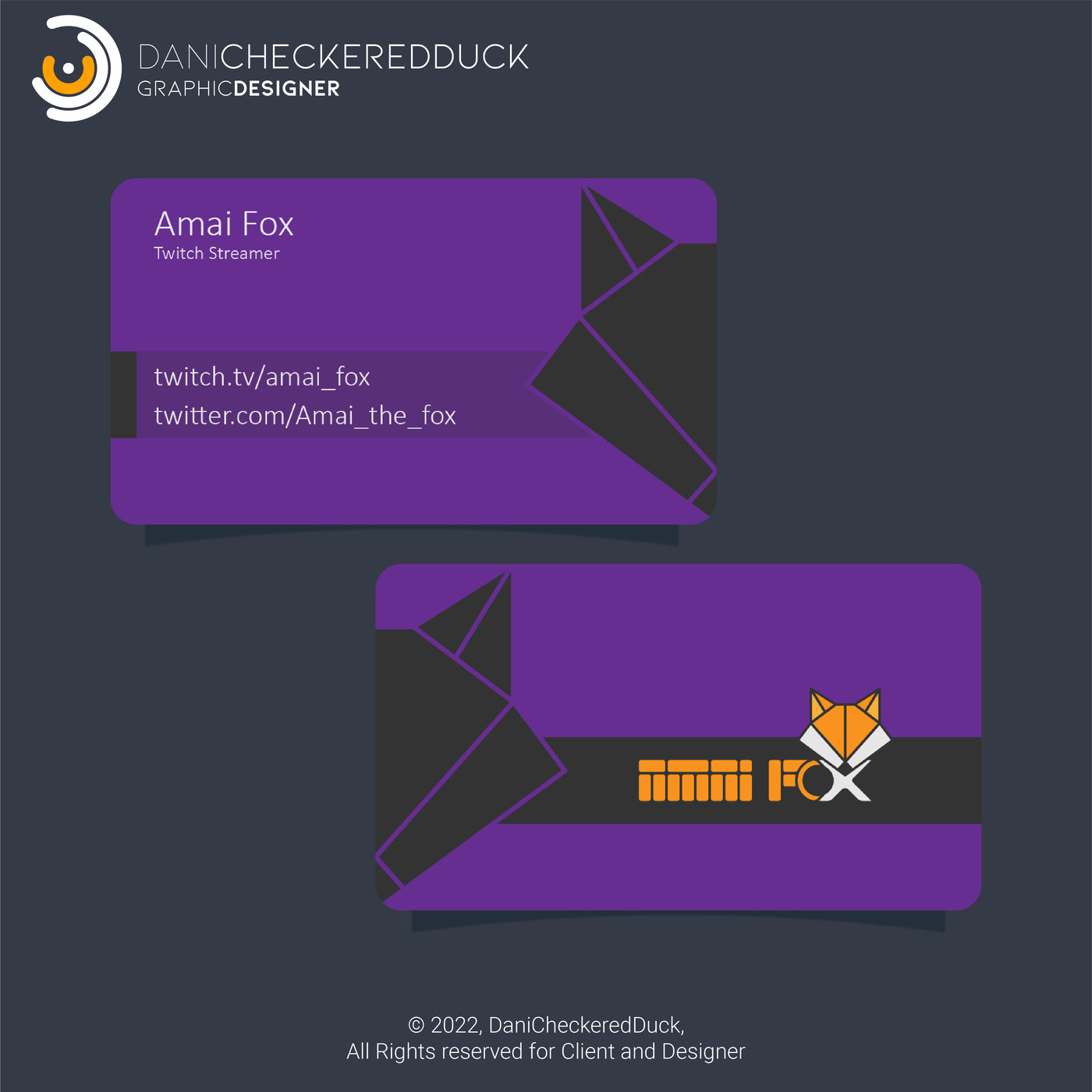 Fox Business Card by Dani CheckeredDuck at Coroflot.com