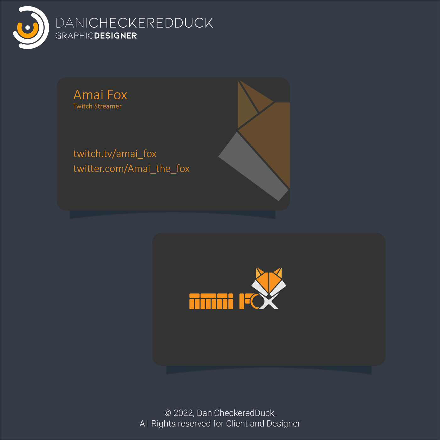 Fox Business Card by Dani CheckeredDuck at Coroflot.com
