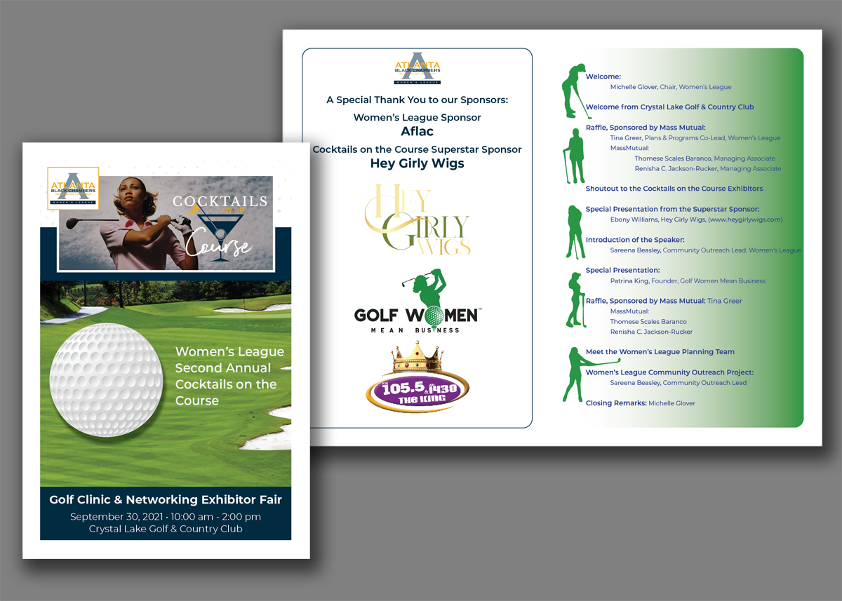 Print Design - Cocktails on the Course programs by Sandra Wills at ...