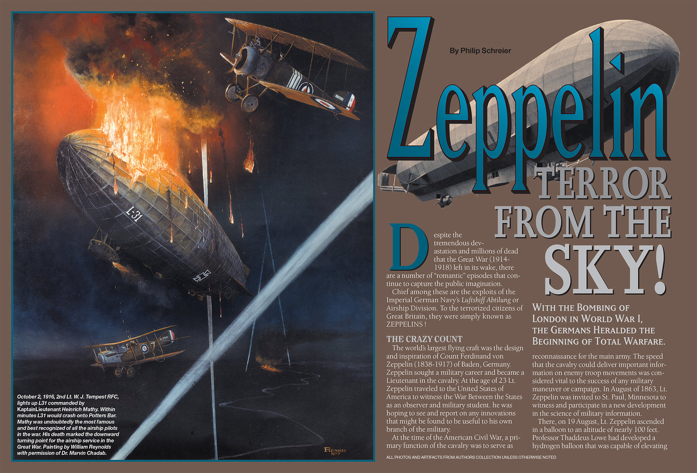 Military Classics Illustrated magazine - feature - Zeppelin by Jarrett Love at Coroflot.com
