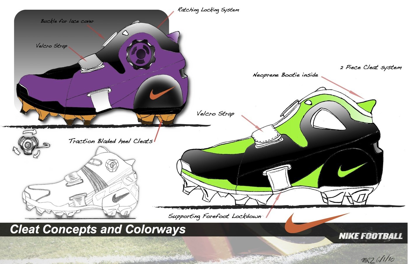 Senior Thesis Design Football Cleat by Michael Ryan Zaleta at Coroflot.com