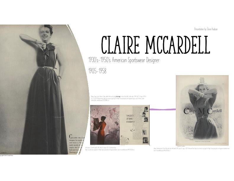 Fashion Design History Project by Claire Hudson at Coroflot.com