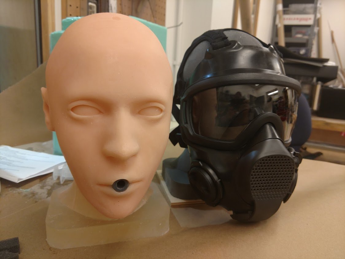 Gas mask with Custom made head by John Kurcheski at Coroflot.com