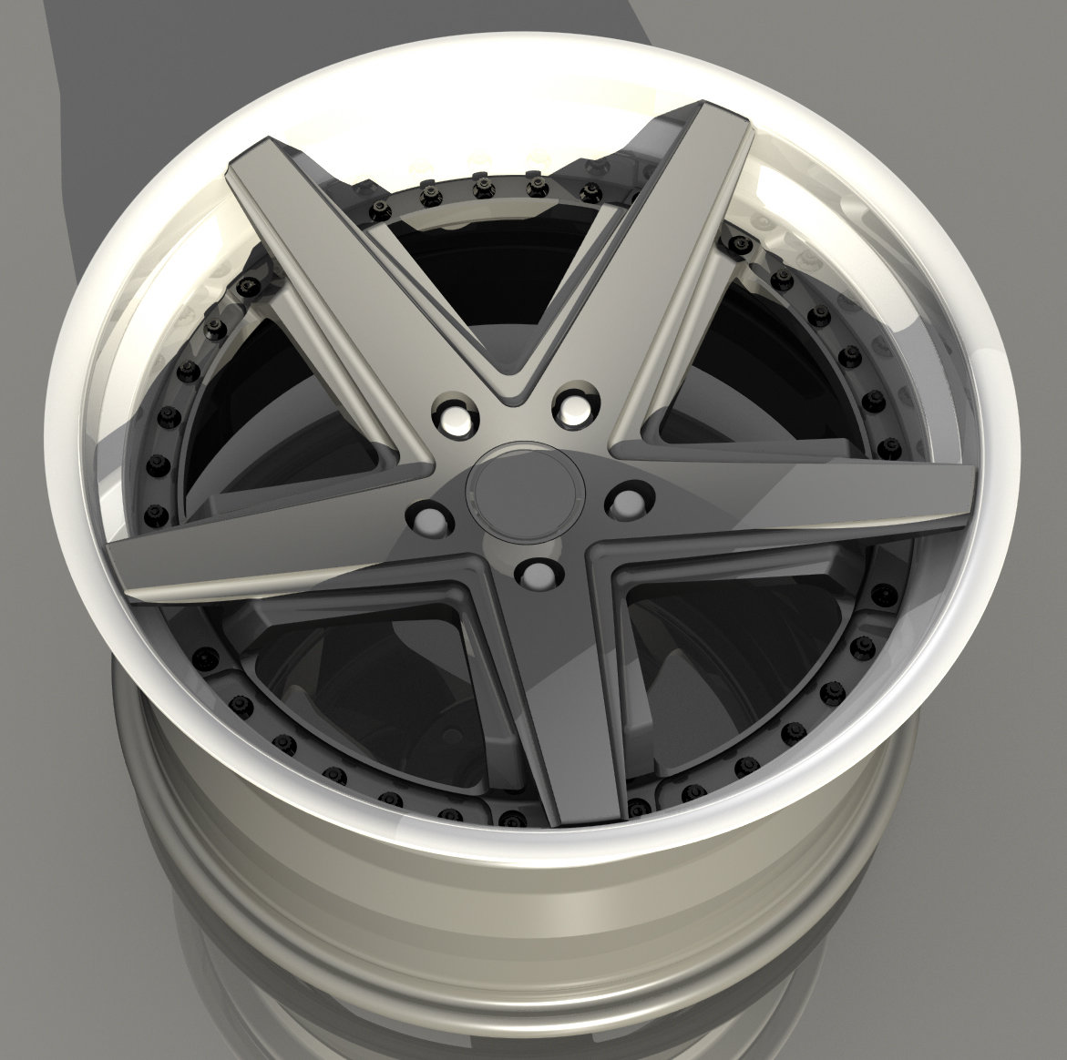 Early Wheel Concepts rendered in Rhino by Byron Gillen at Coroflot.com