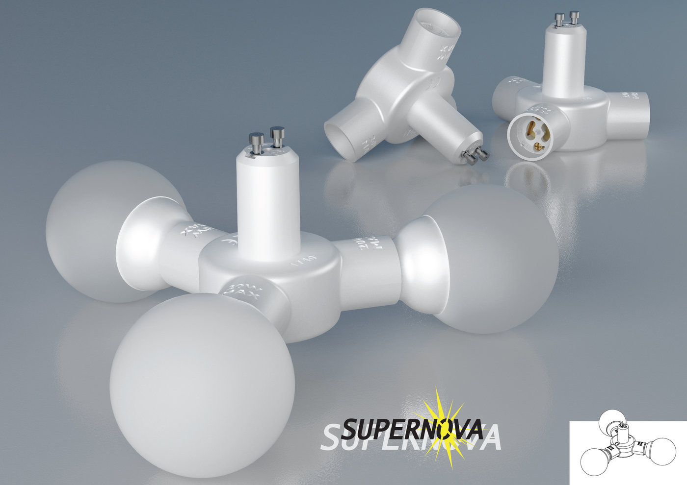 Supernova - 3 way lamp by Dean Owen at Coroflot.com