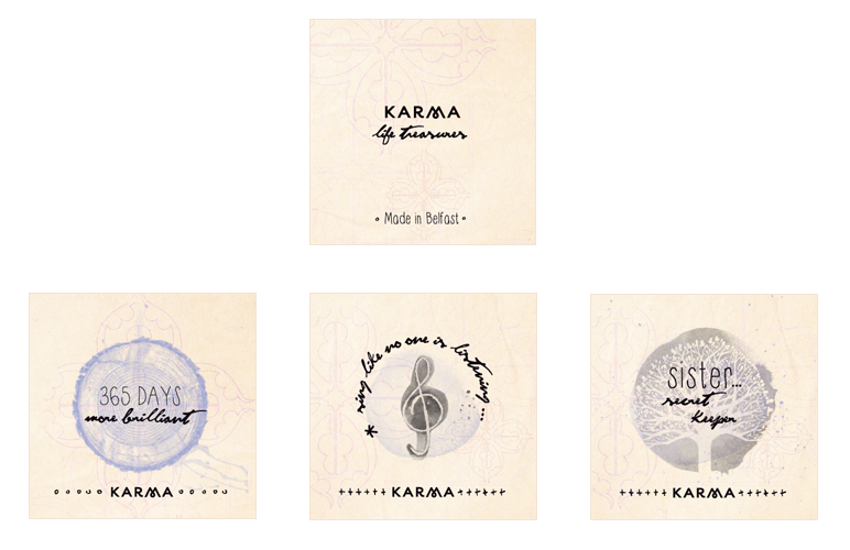 Karma Bracelets packaging illustrations / design by Catarina Guerreiro ...