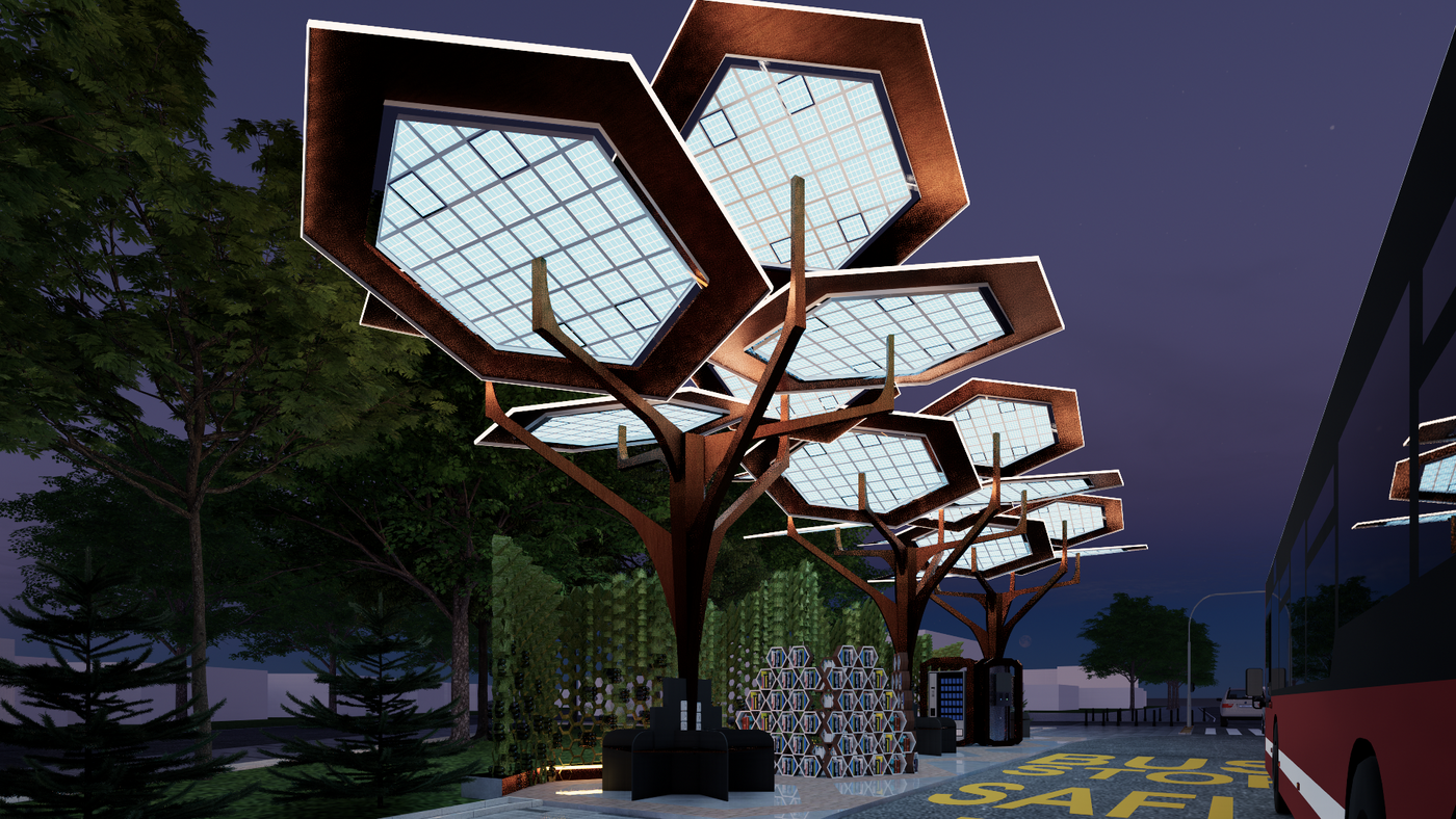 Sayembara INTRVL 2022 Interior Halte Bus 1 st Winner E-TREE HALTE by ...