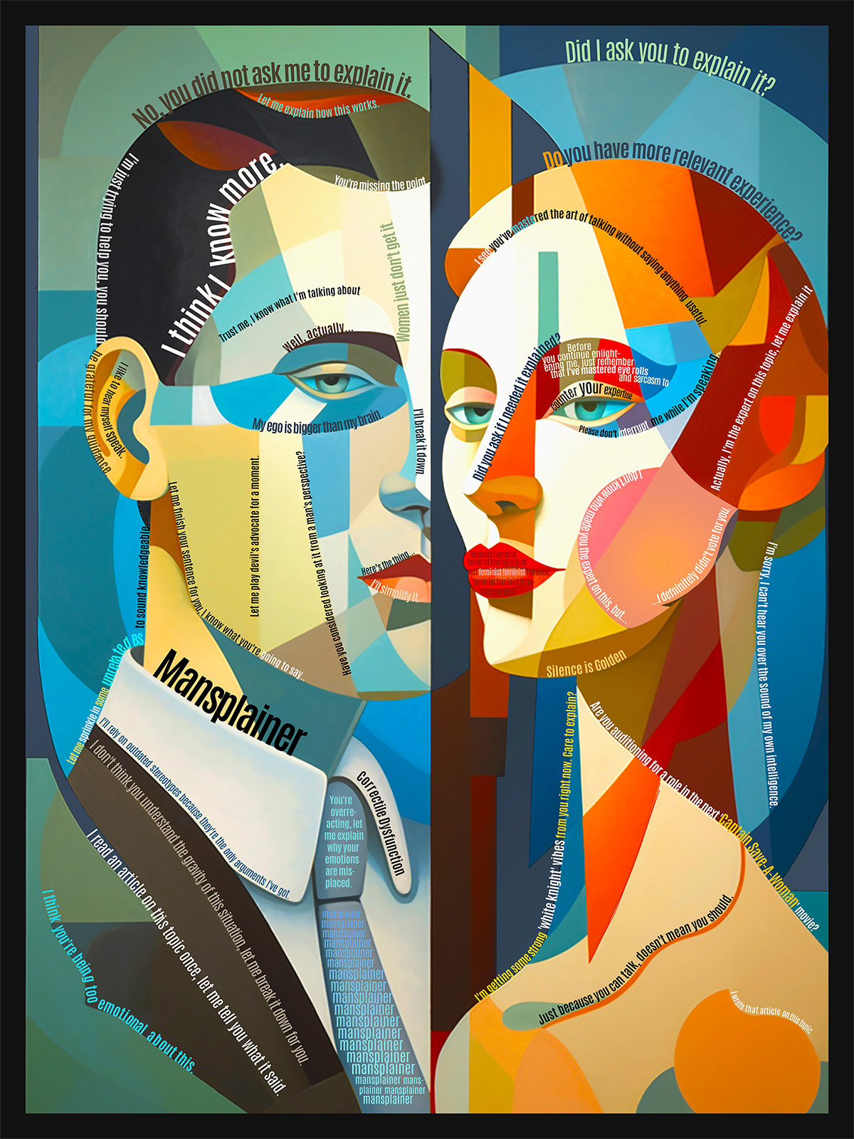 Conversation with a Mansplainer by Milena Nieto at Coroflot.com