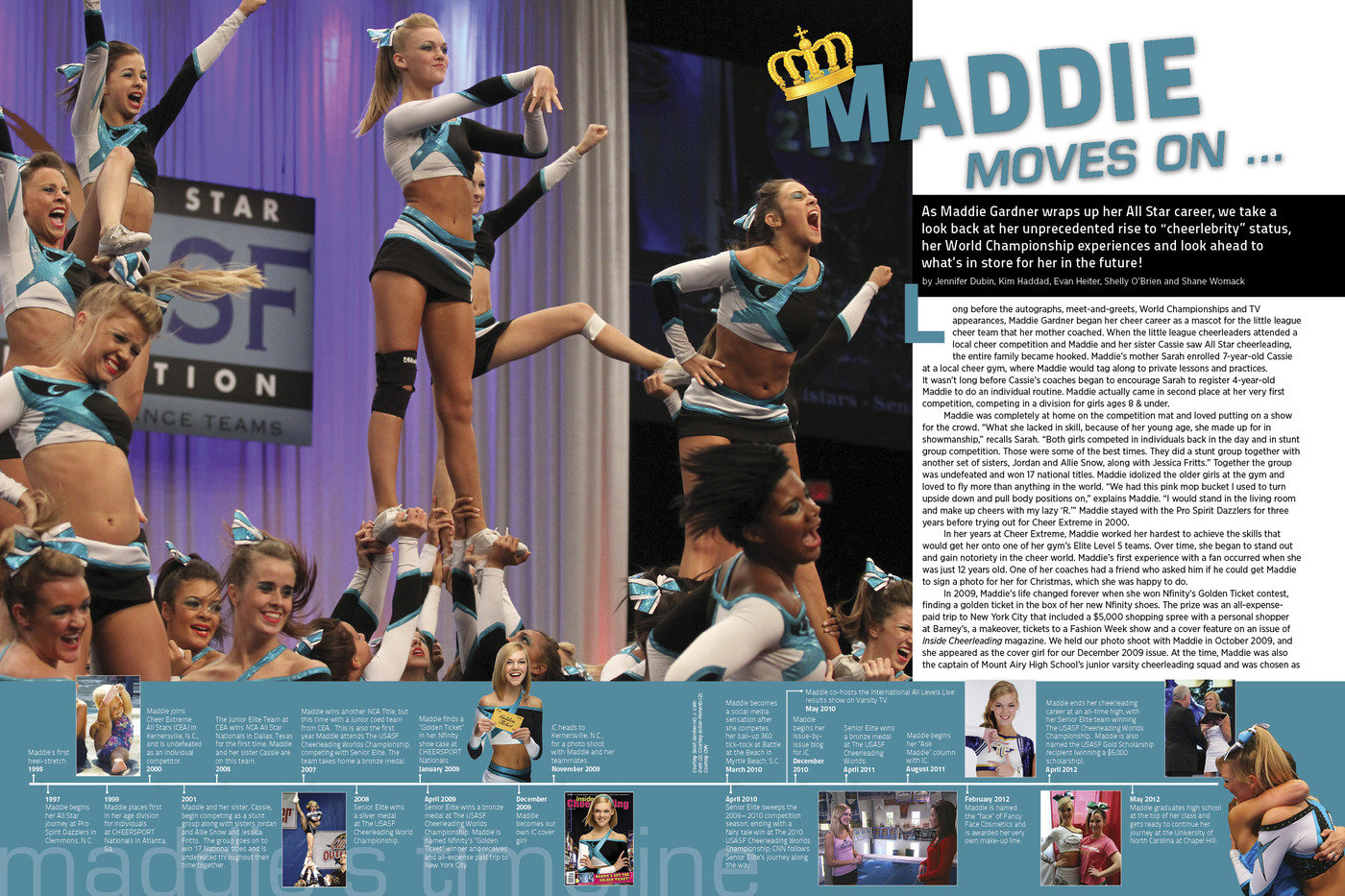 Inside Cheerleading magazine by Courtney Wilkes Muller at Coroflot.com