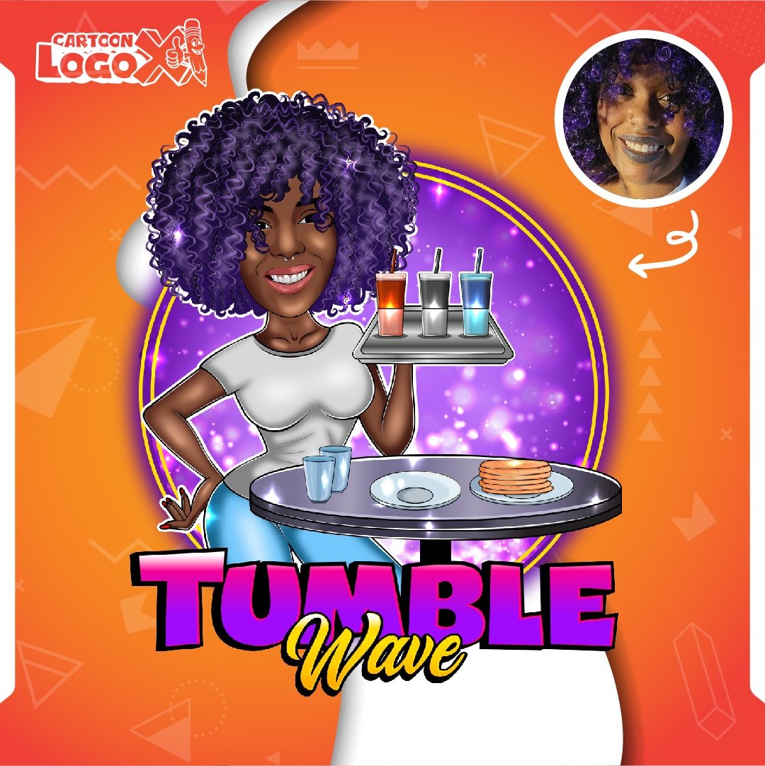 Portrait Logo Designs - Tumble Wave by Cartoon LogoX at Coroflot.com