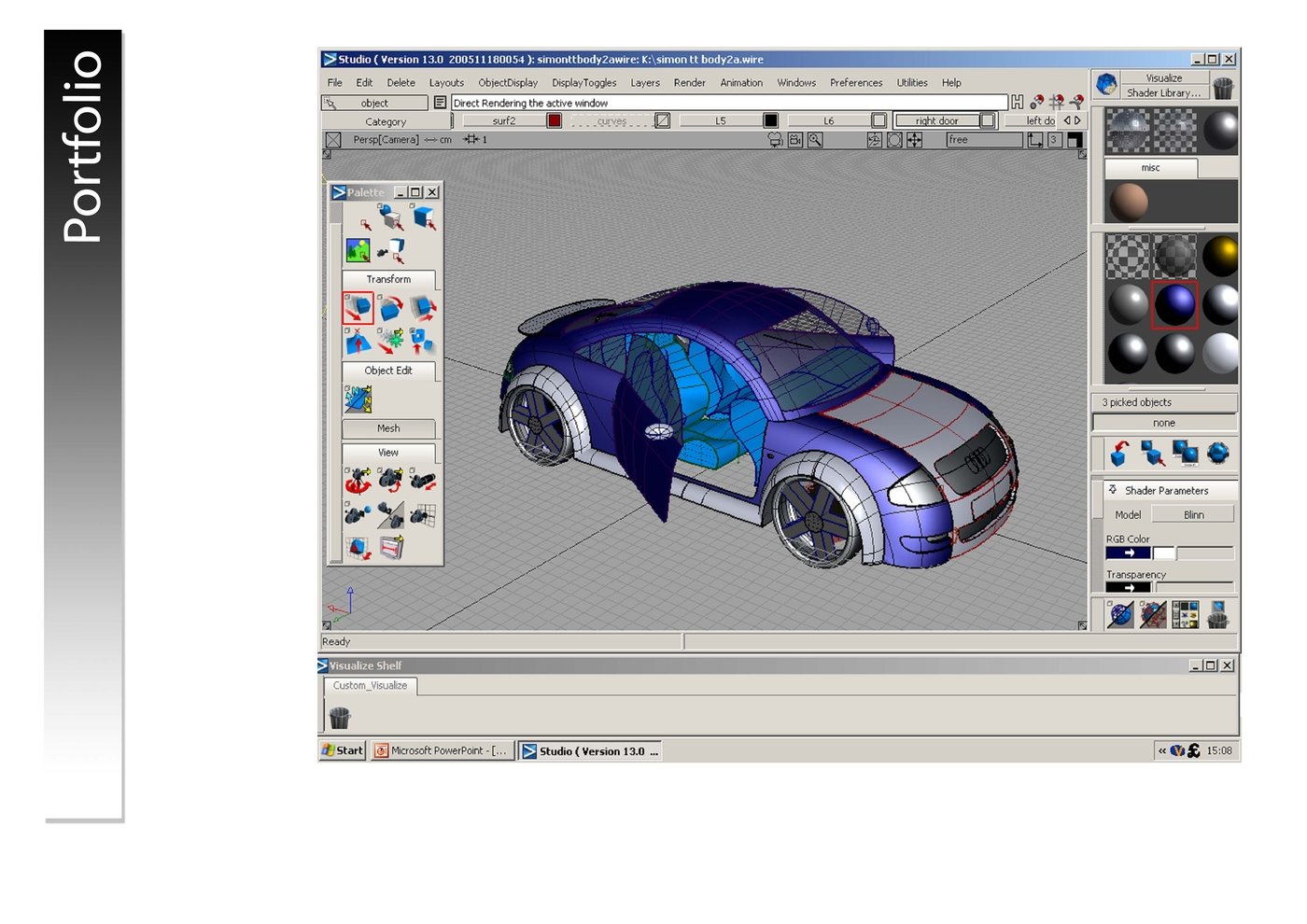 3D Alias Wavefront by Simon Hollom at Coroflot.com