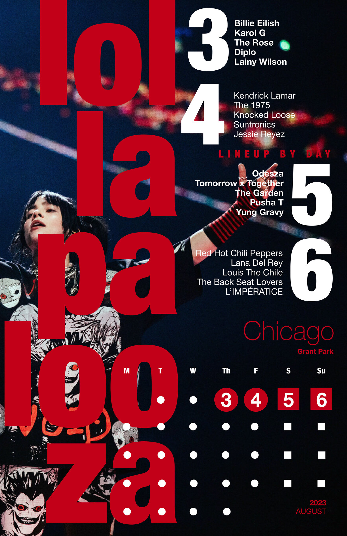 Lollapalooza Poster by Veena Bijo at Coroflot.com