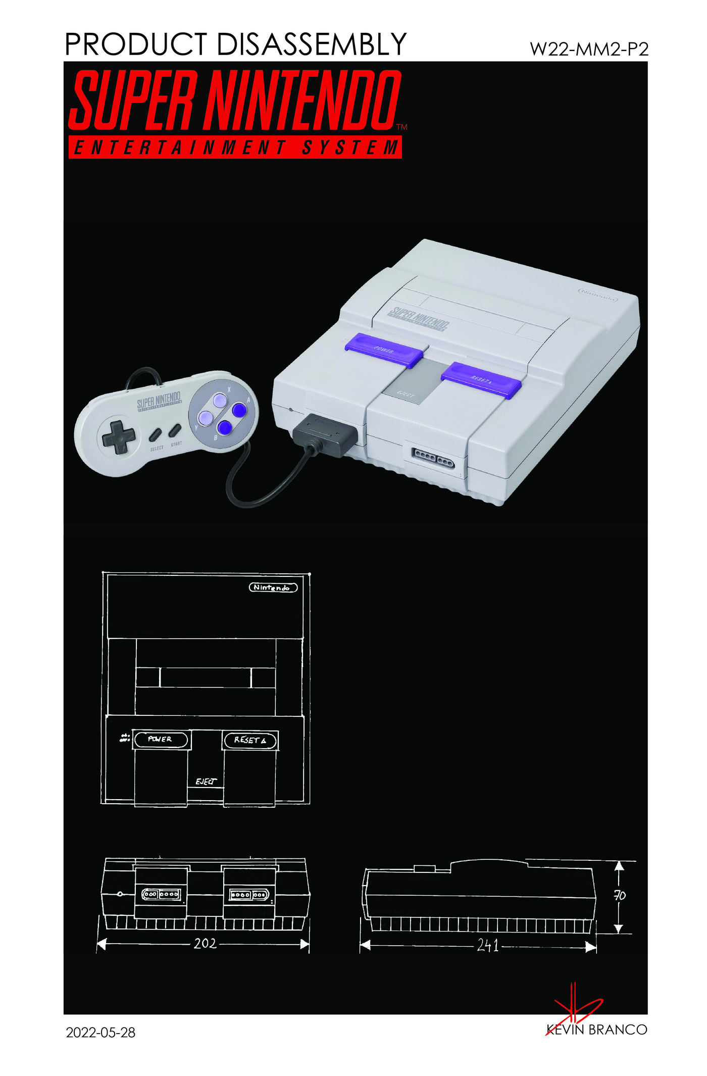 Product Disassembly - The SNES by Kevin Branco at Coroflot.com