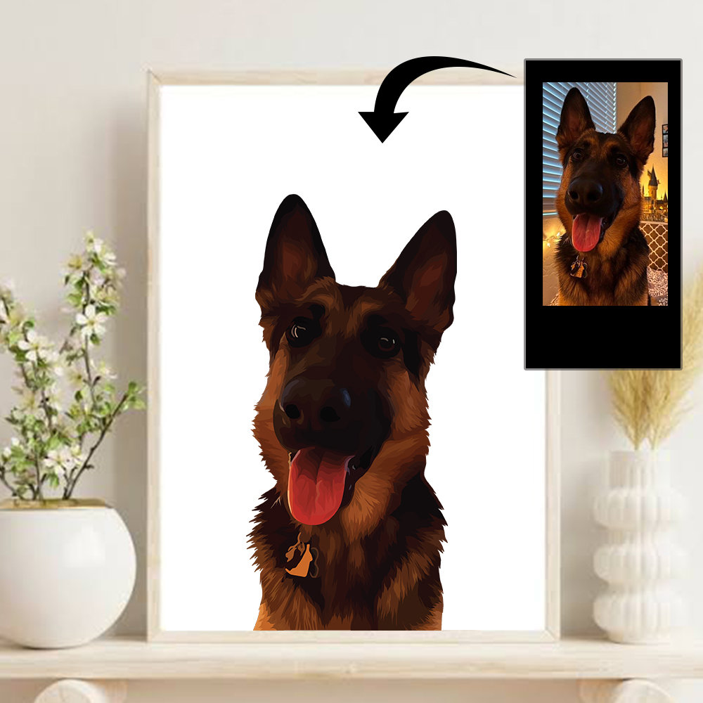 custom pet portrait by Iman Sabri at Coroflot.com