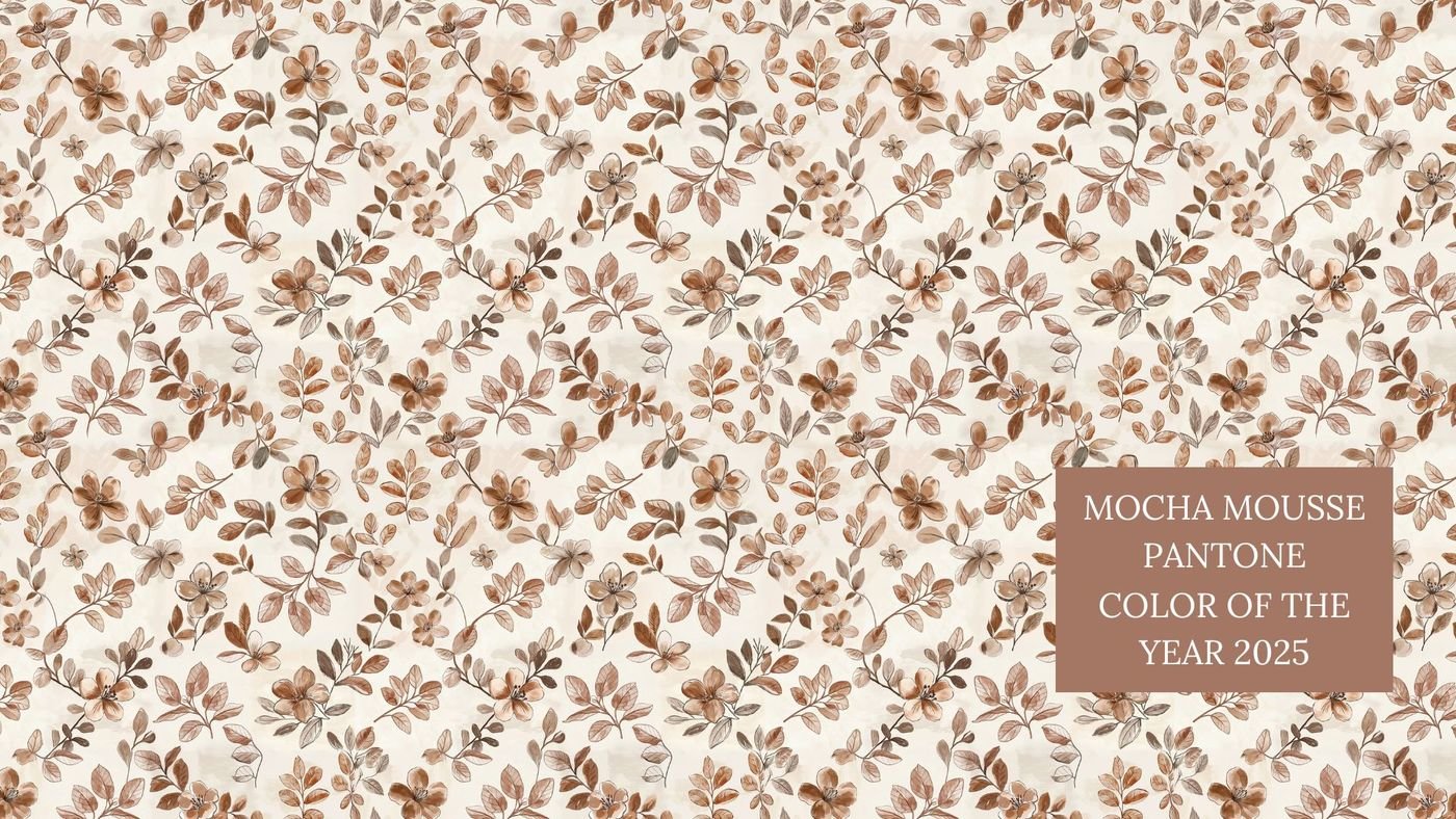 Mocha Mousse Pantone 2025 - The Floral Pattern for Rustic Style by ...