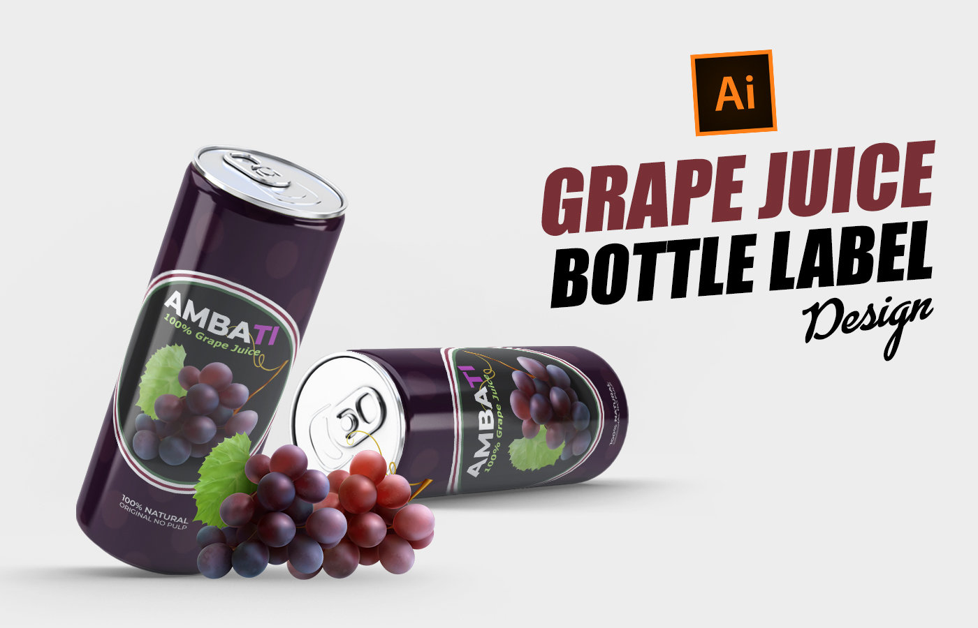 Modern Grape Juice Can Label Design | Beverage Packaging by Designixa ...