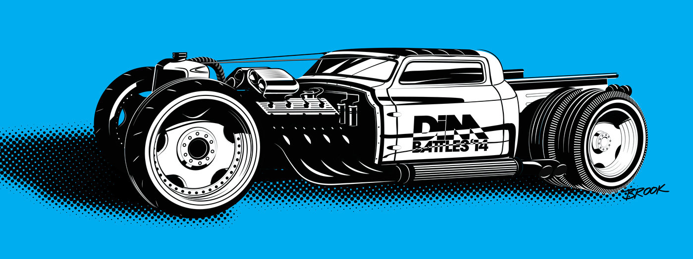 Rat Rod illustration for Design in Motion by Brook Banham at Coroflot.com