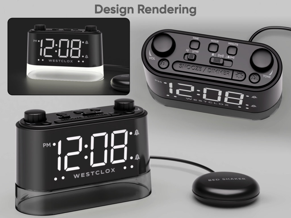 Bed Shaker Alarm Clock by Robert Kram at Coroflot.com