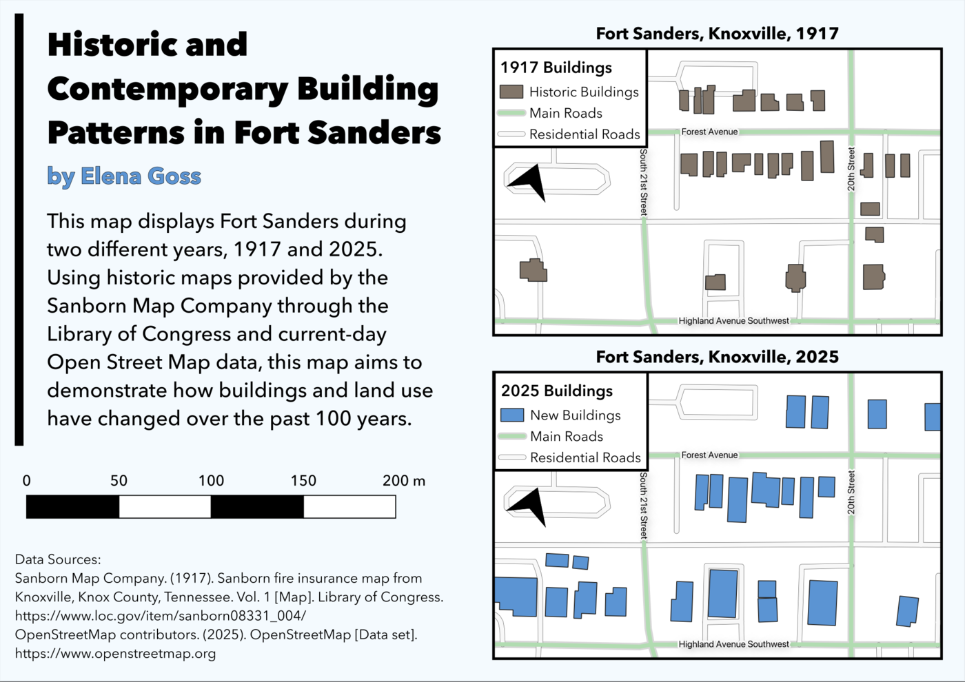 Fort Sanders Building Timeline Maps by Elena Goss at Coroflot.com