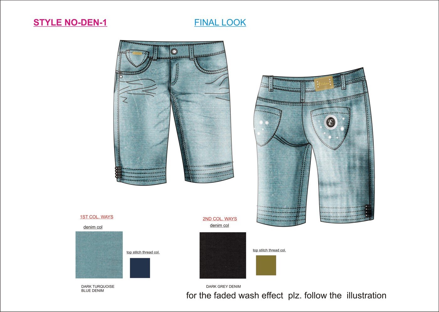 Denim Tech Pack Design by Paromita Das ( Tech Pack Designer ) at ...