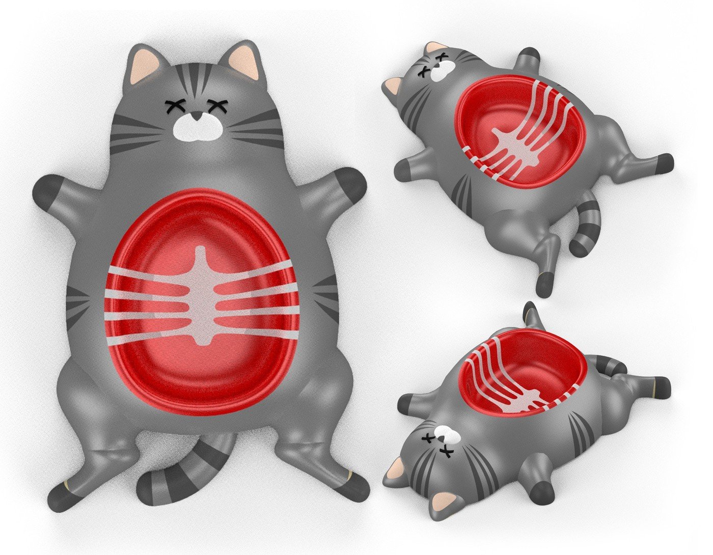 Cat Food Dish that looks like a Cat by Vladimir Nikolic at Coroflot.com