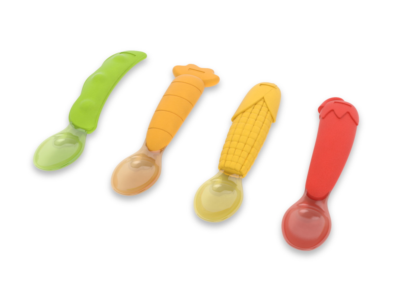 Fisher-Price : Veggie Bites Spoon Set by David Shapiro at Coroflot.com