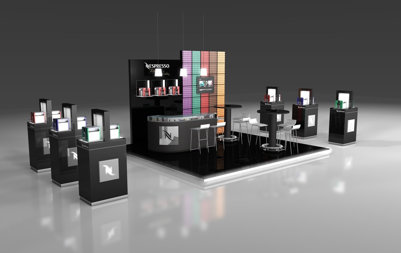 Nespresso - Outdoor and indoor stand by Pedro Alves at Coroflot.com