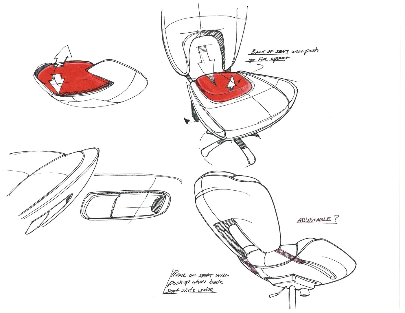 Chair design concept Sketches by Jon Osborne IDSA at Coroflot.com