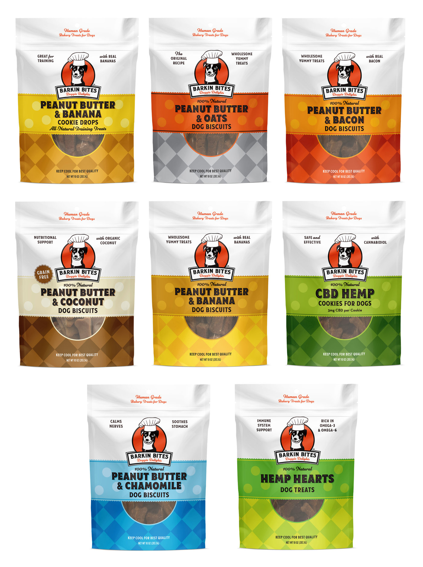 Barkin Bites logo and packaging by Diane Benjamin at Coroflot.com