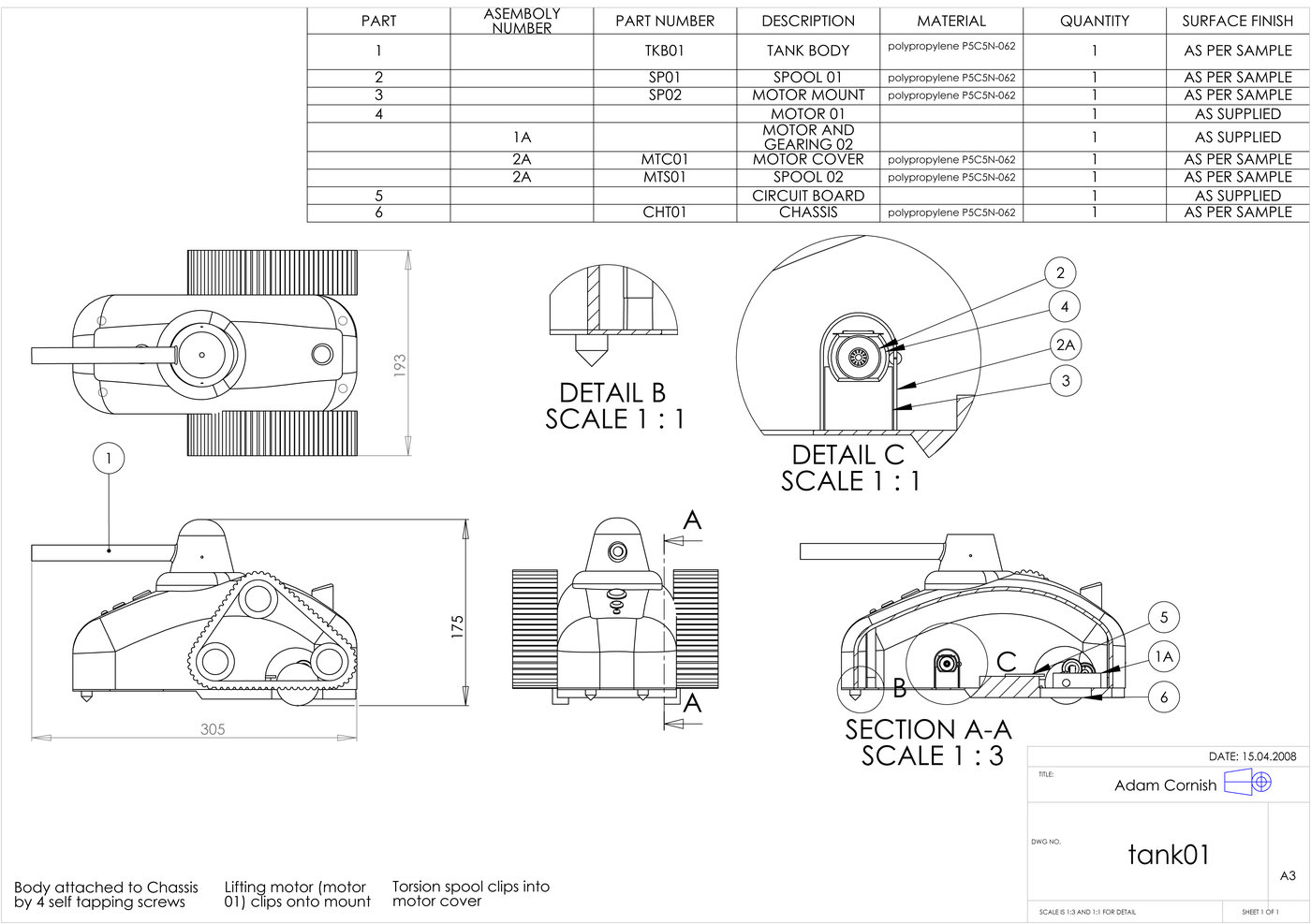 GA drawings by Adam Cornish at Coroflot.com
