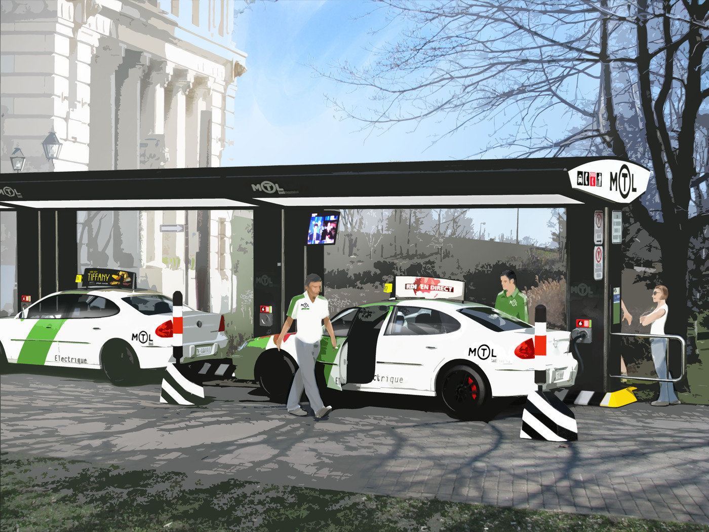 Montreal city taxi station proposal by Martin Aubé at Coroflot.com