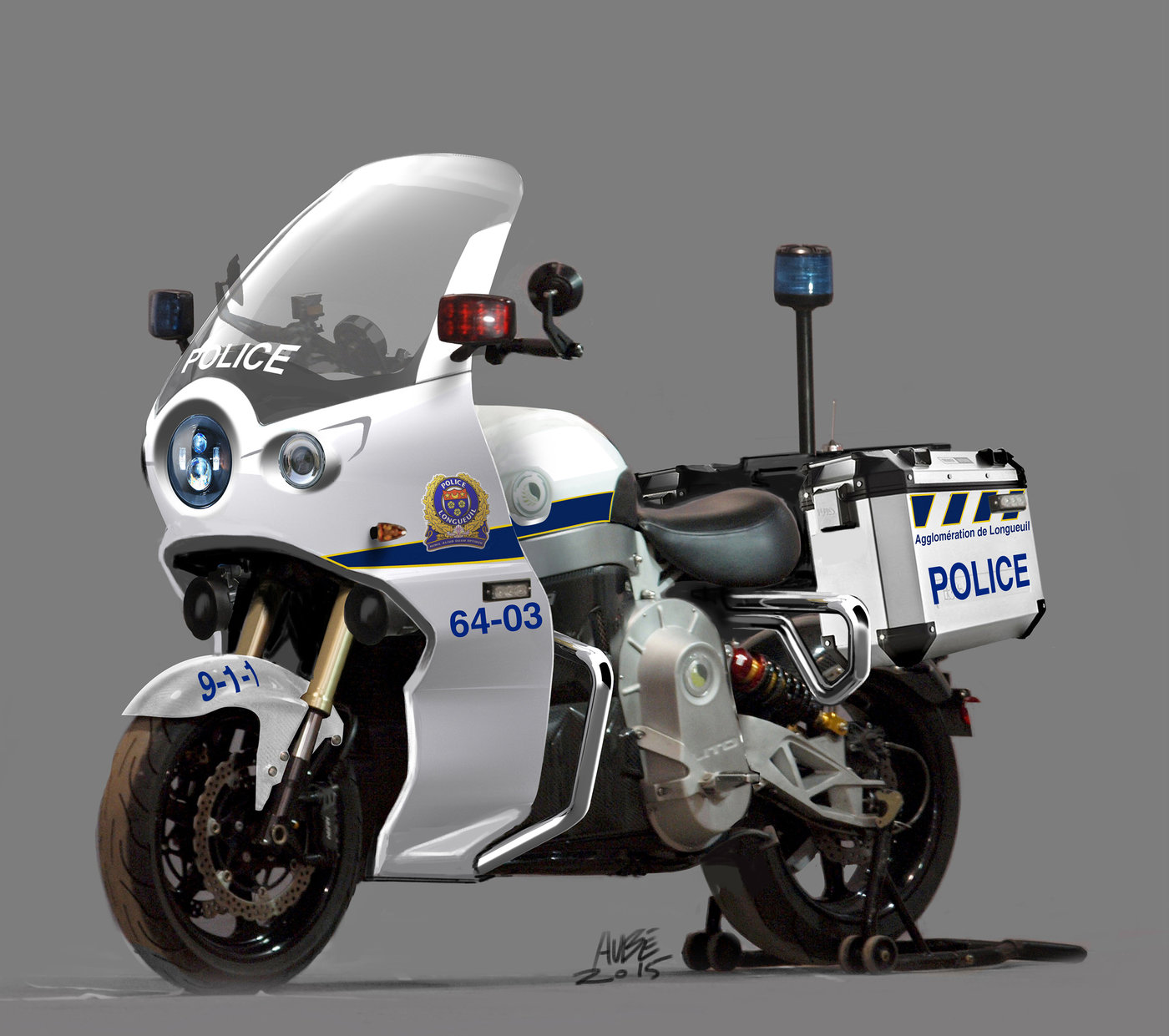 LITO POLICE electric motorcycle by Martin Aubé at Coroflot.com