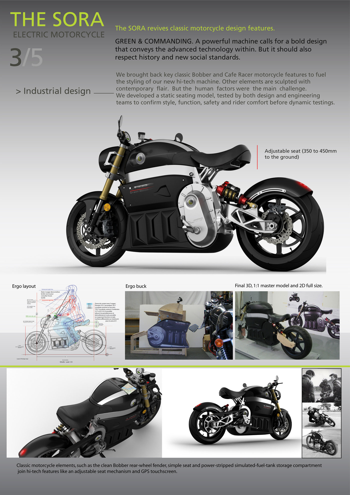 SORA electric motorbike from LITO GREEN MOTION Red dot design award ...