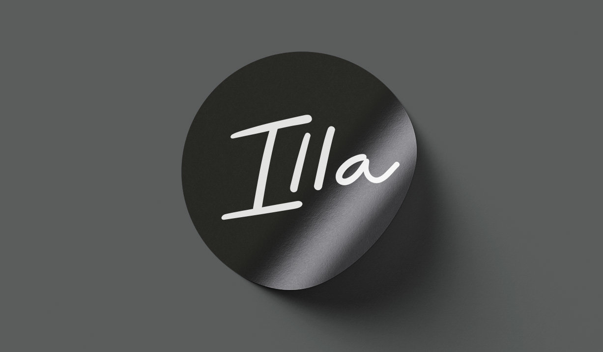 Illa logo and sticker by Dolores Cavanagh at Coroflot.com