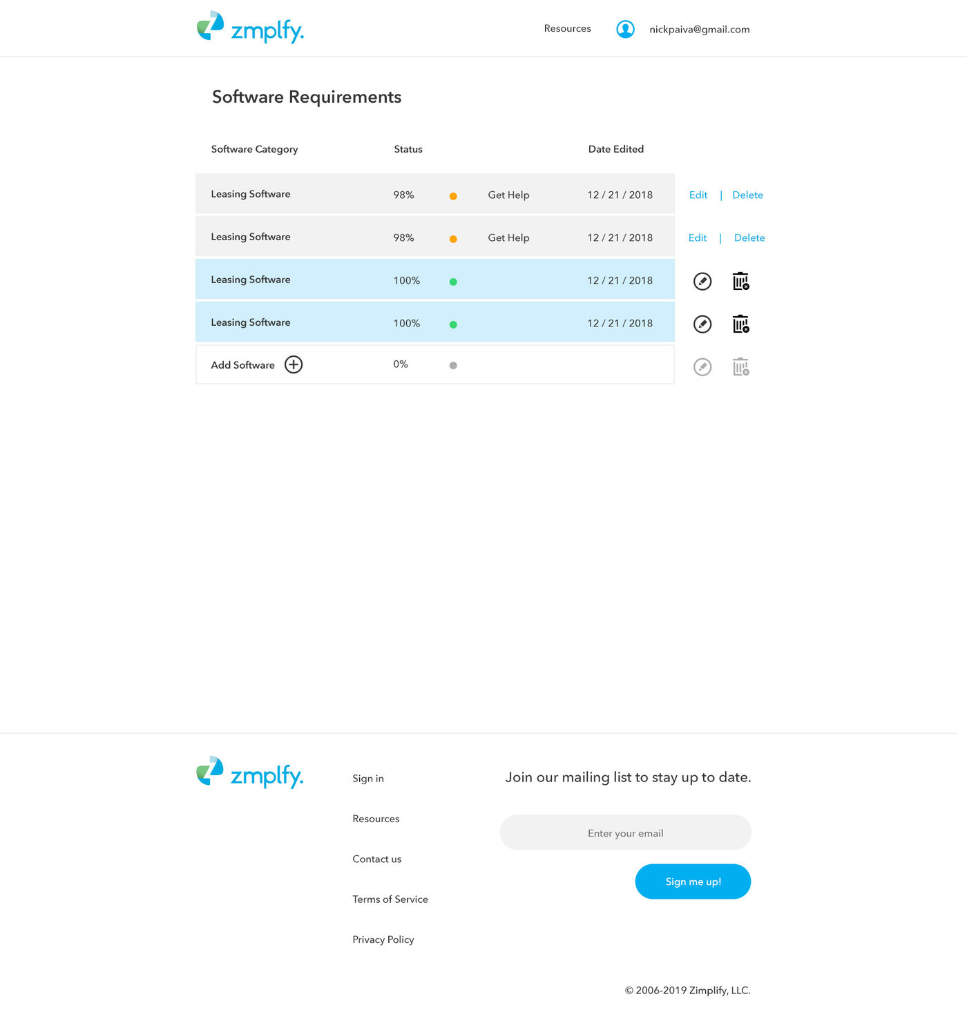 Zmplfy (Branding, Landing page, UI / UX) by Nick Paiva at Coroflot.com
